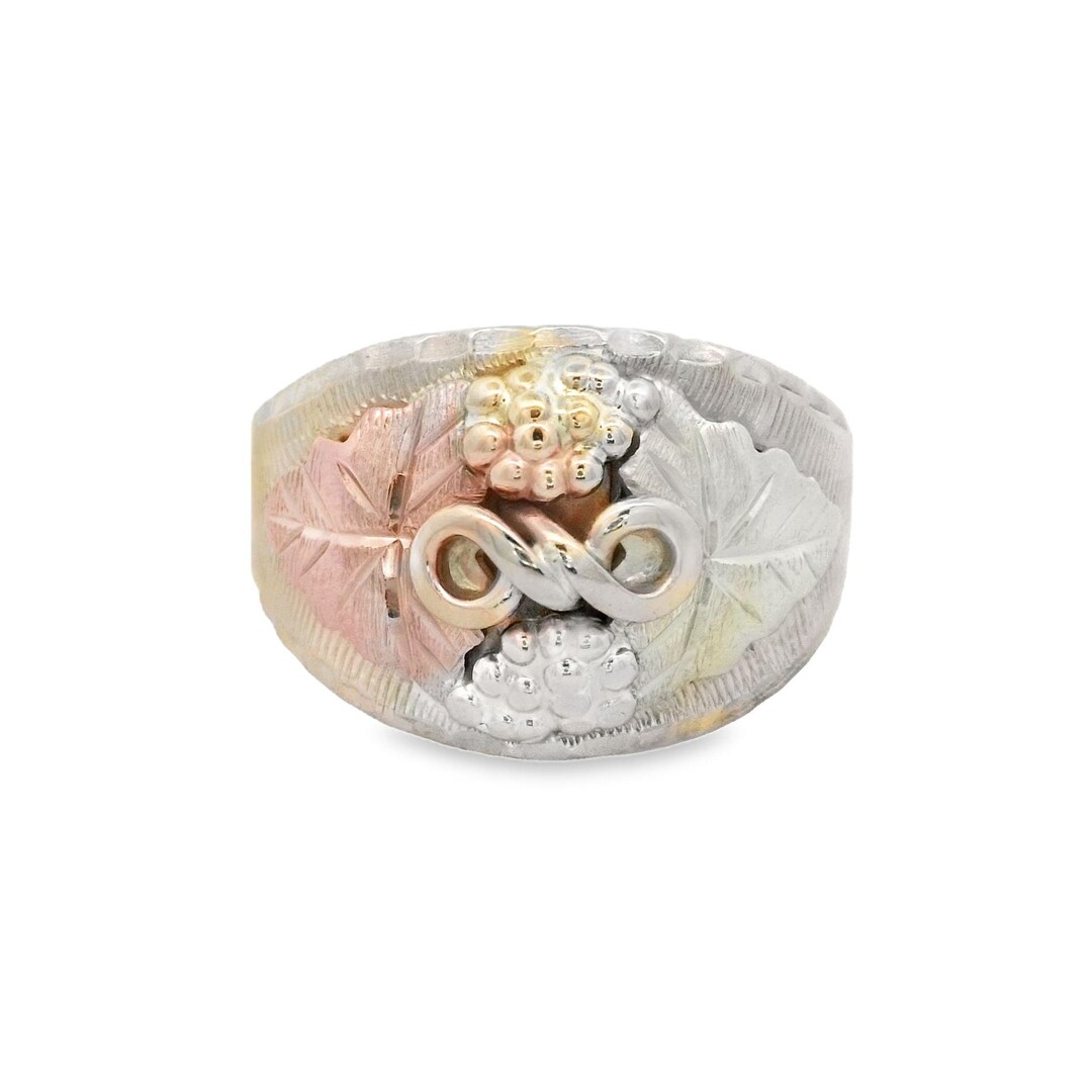 Our 10k Tri-color rose, Yellow, Green Black Hills Gold Fashion Ring ...