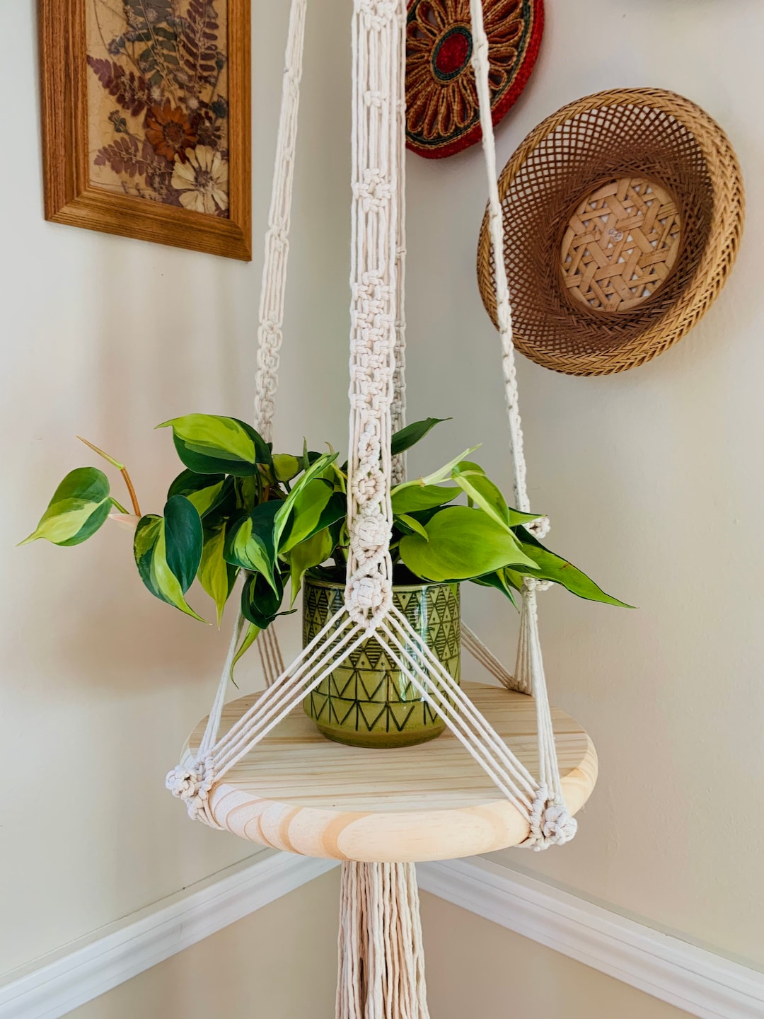 Natural Macrame Hanging Table - Etsy