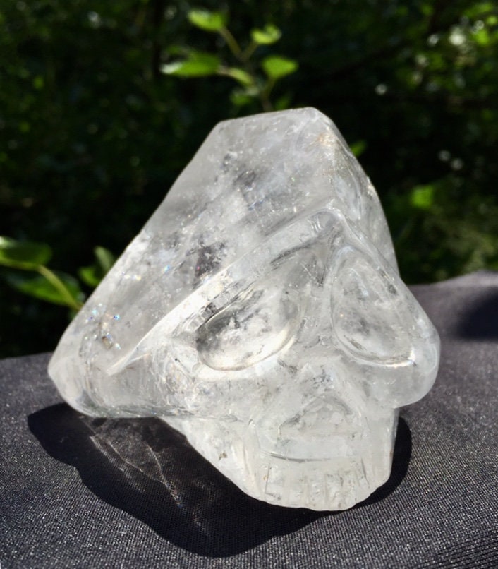 Grim Reaper Quartz Crystal Skull Carving - Etsy
