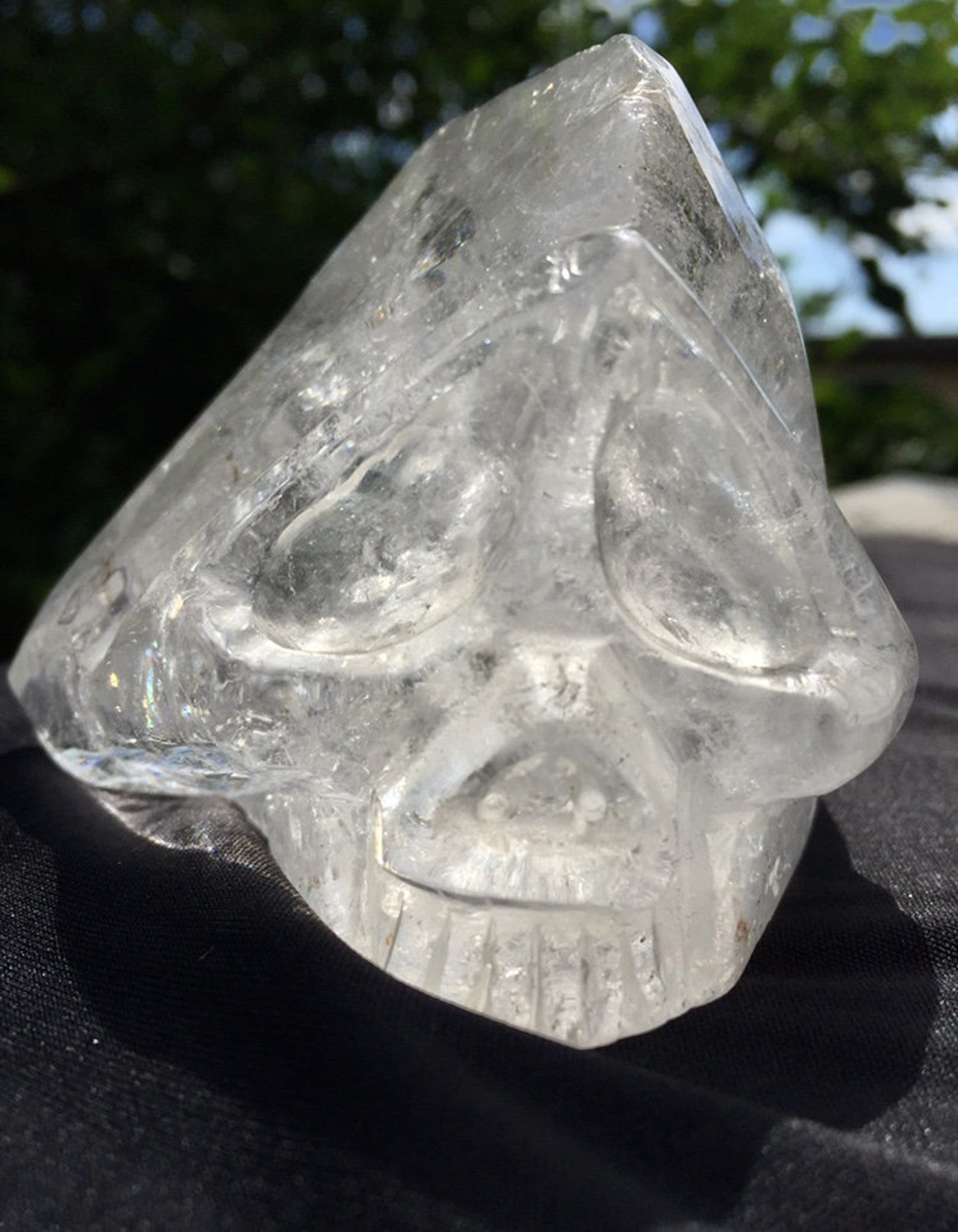 Grim Reaper Quartz Crystal Skull Carving - Etsy
