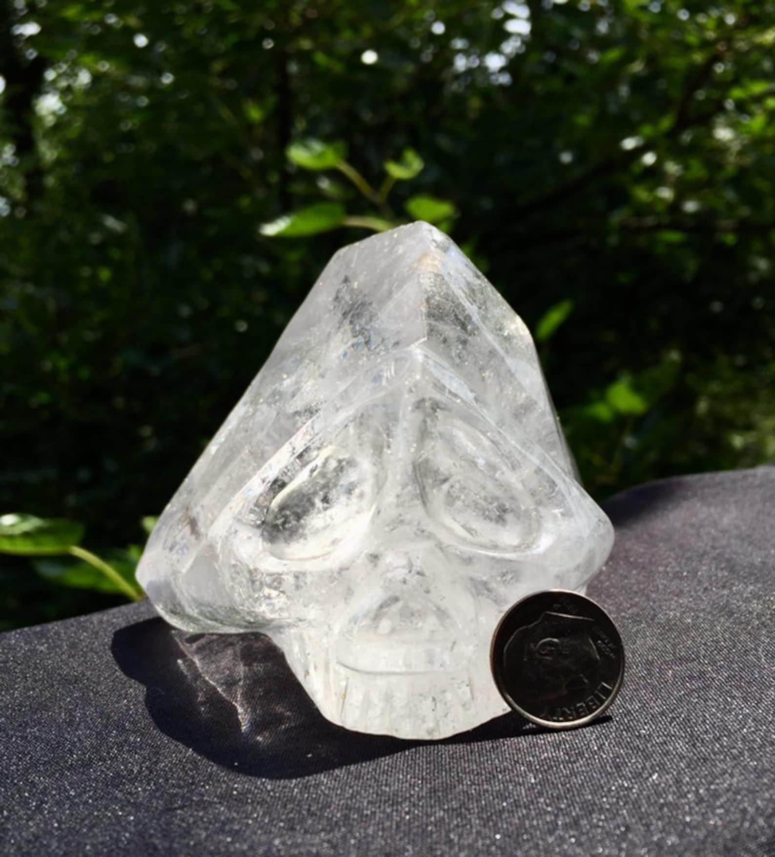 Grim Reaper Quartz Crystal Skull Carving - Etsy