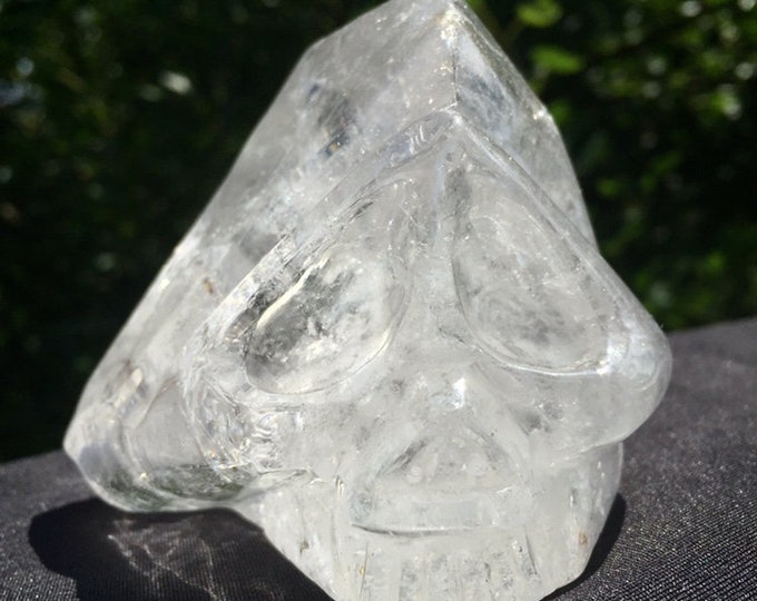 Grim Reaper Quartz Crystal Skull Carving - Etsy