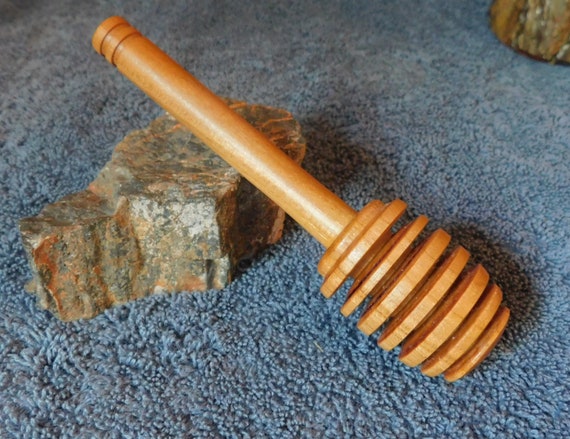 Hand Turned Honey Dipper Solid Cherry - Etsy