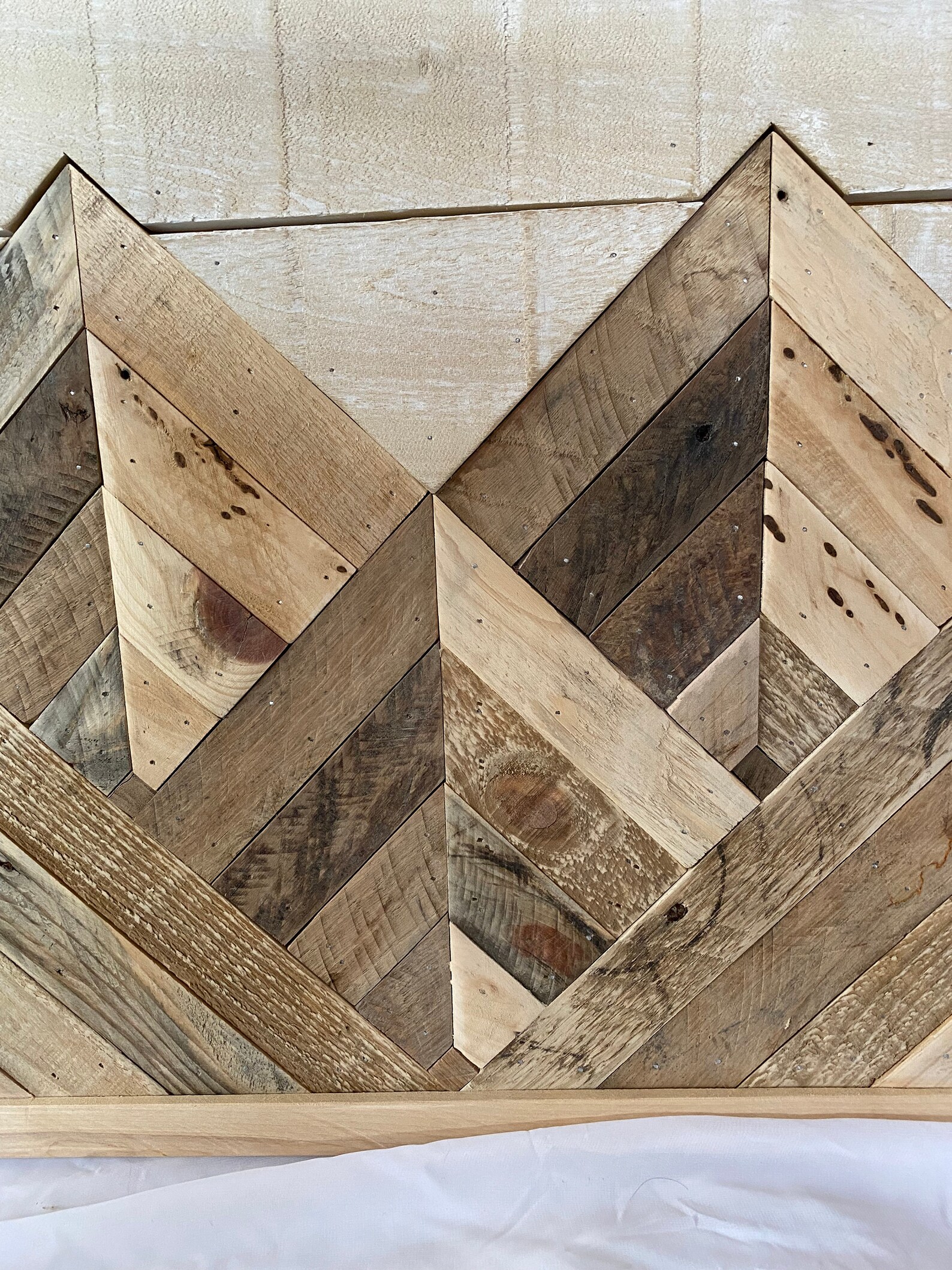 Handmade Reclaimed Pallet Wood Mountain Wall Hanging Decor, Rustic ...