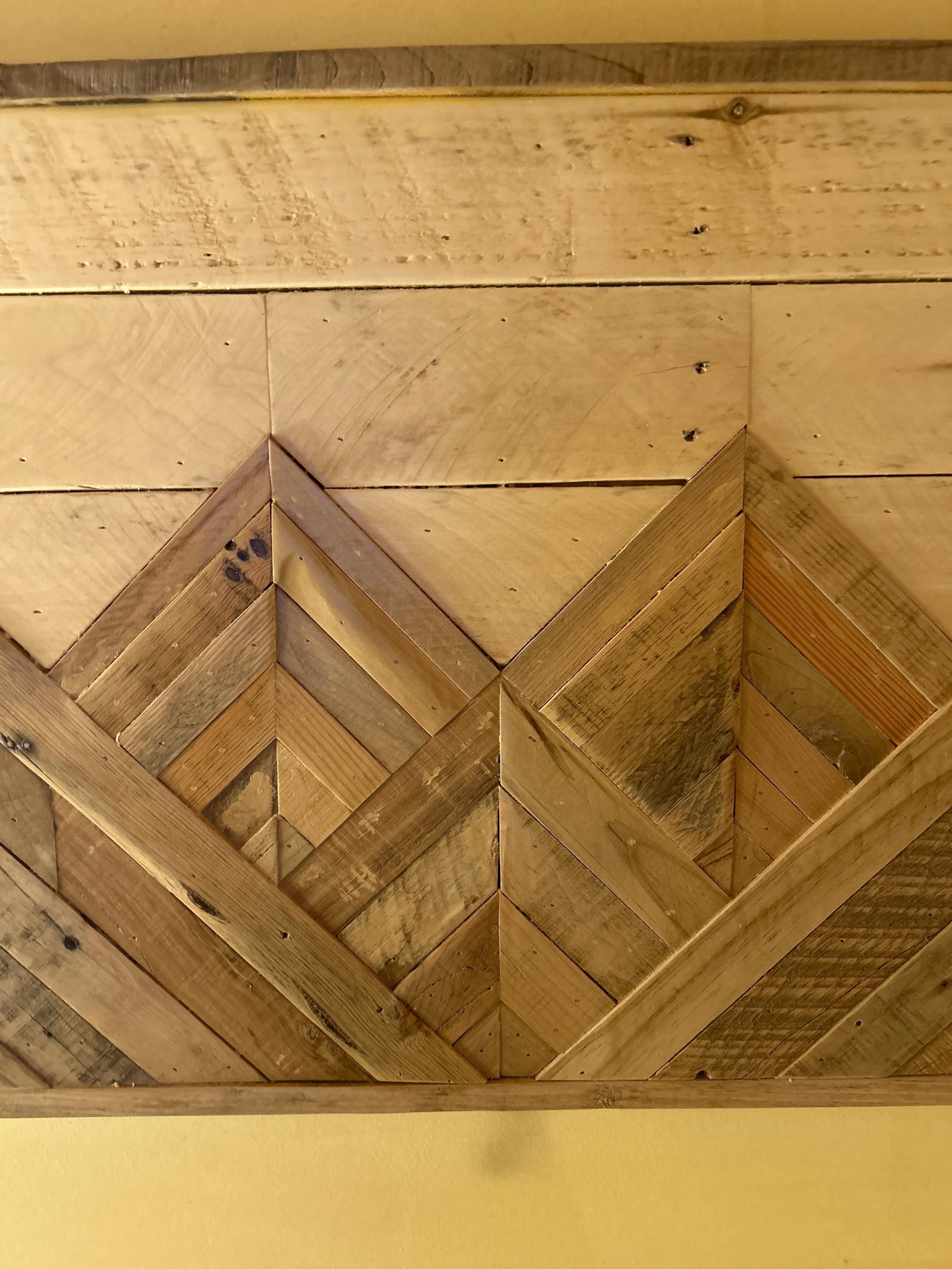 Handmade Pallet Wood Mountain Wall Art, Rustic Home Decor - Etsy