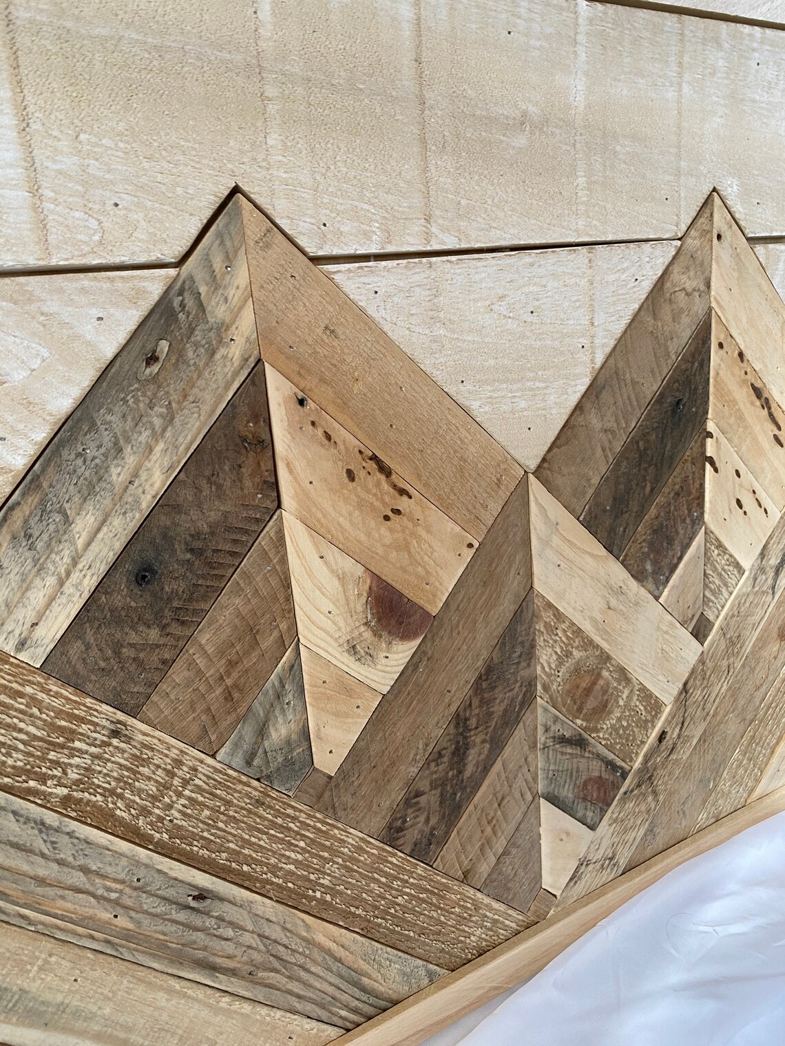 Handmade Reclaimed Pallet Wood Mountain Wall Hanging Decor, Rustic ...