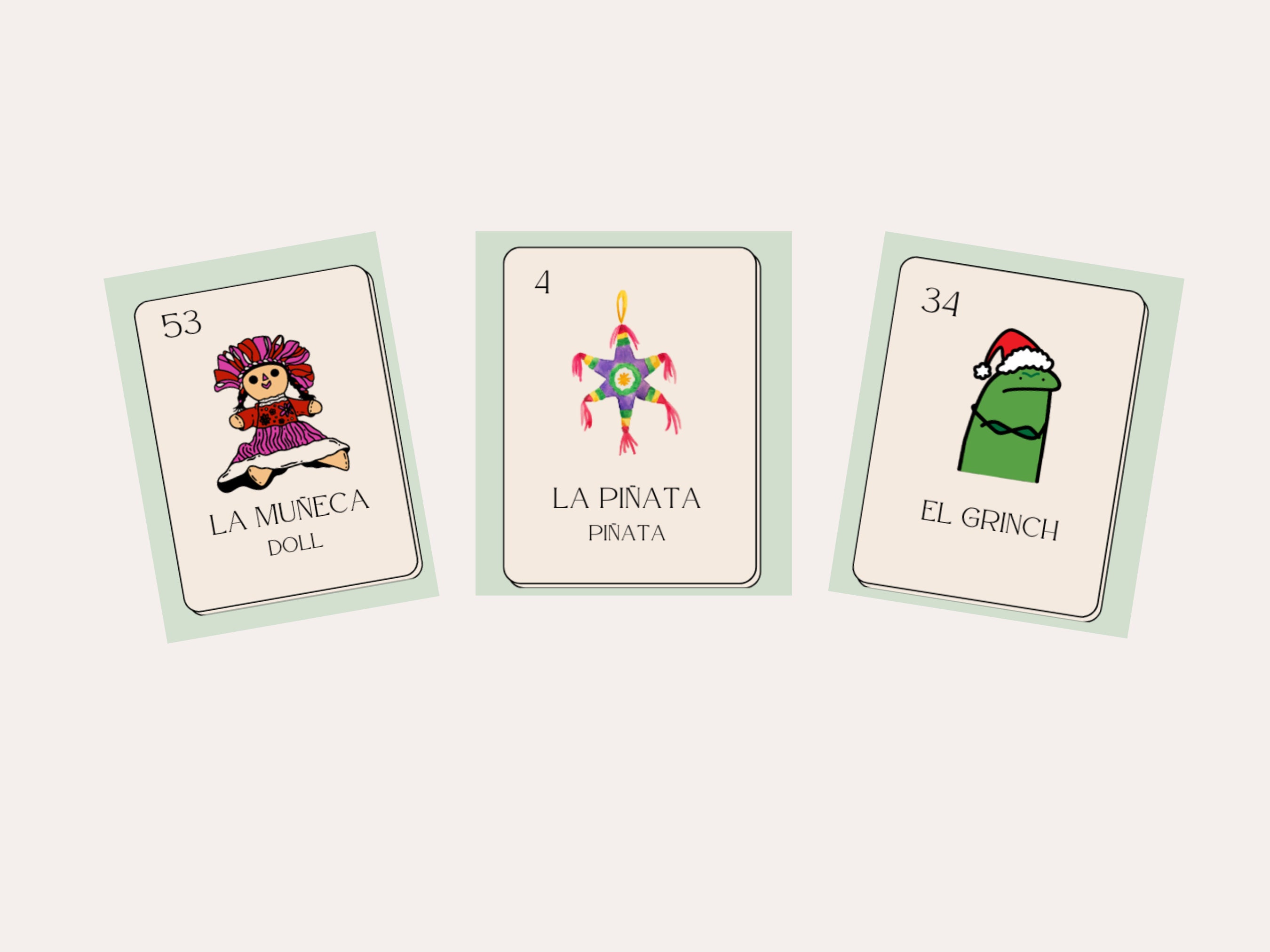 Christmas Loteria Navidad Loteria Mexican Loteria Custom Loteria ...
