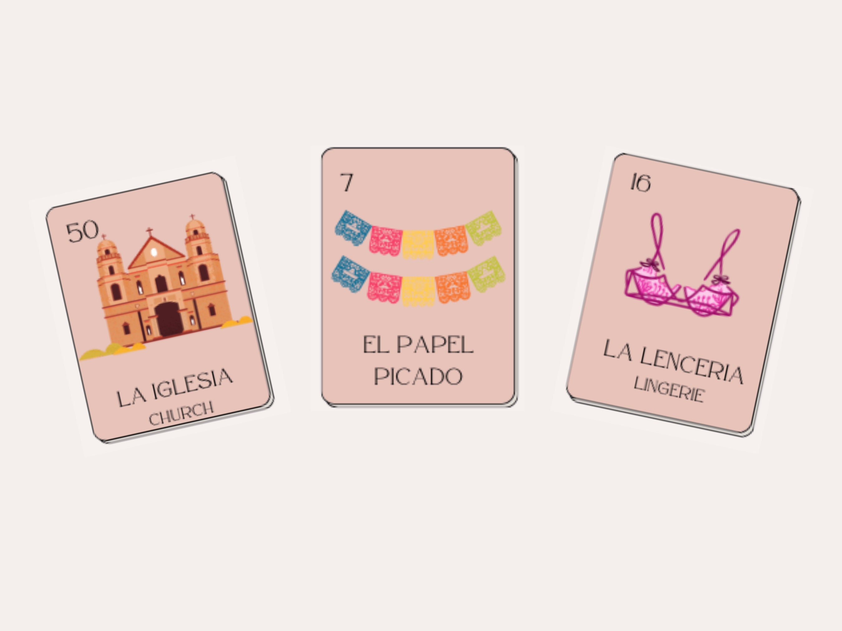 Wedding Loteria for 10 Players | Bachelorette Party Games | Loteria ...