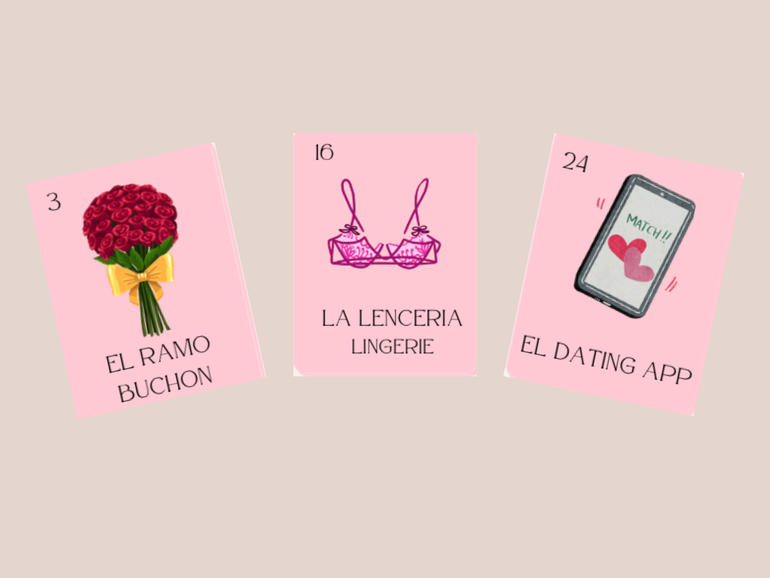 Galentines Loteria Valentines Day Loteria Loteria Mexicana Bilingual ...