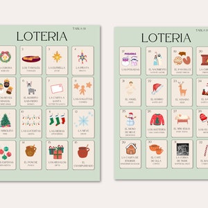 Christmas Loteria Navidad Loteria Mexican Loteria Custom Loteria ...
