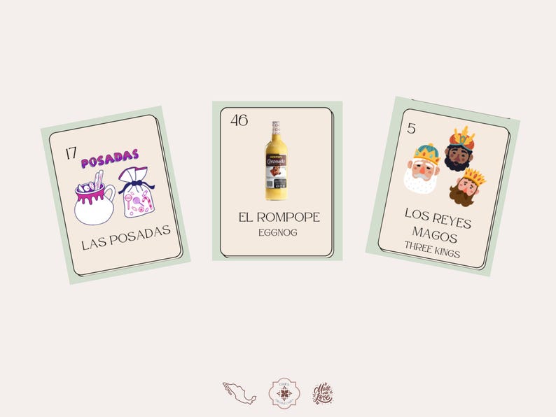 Christmas Family-friendly Games | Navidad Loteria | Mexican Loteria ...