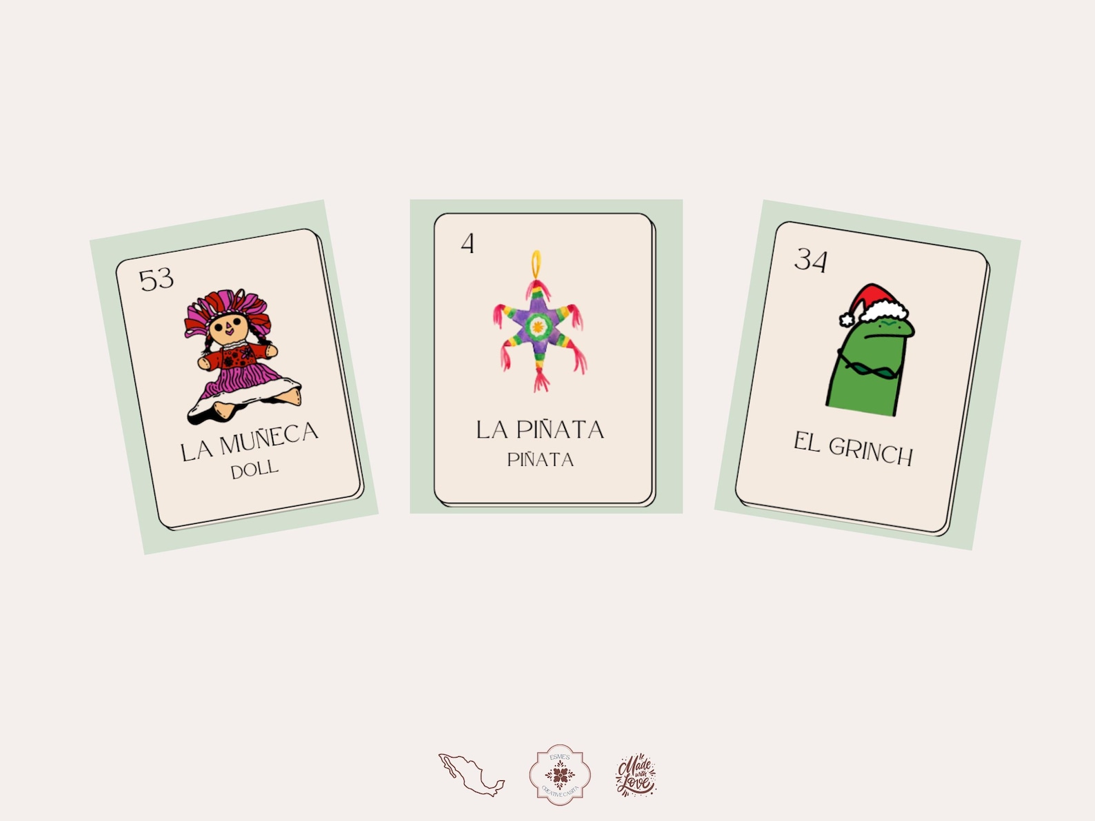Christmas Family-friendly Games | Navidad Loteria | Mexican Loteria ...