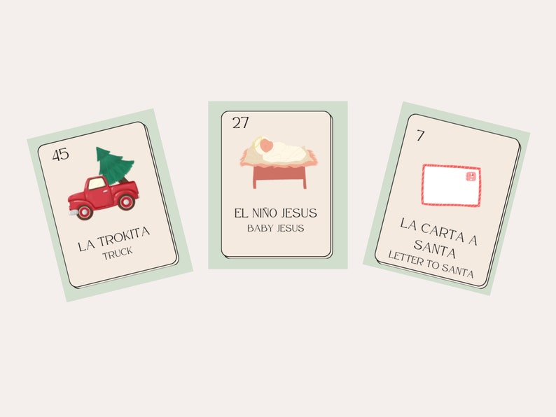 Christmas Loteria Navidad Loteria Mexican Loteria Custom Loteria ...