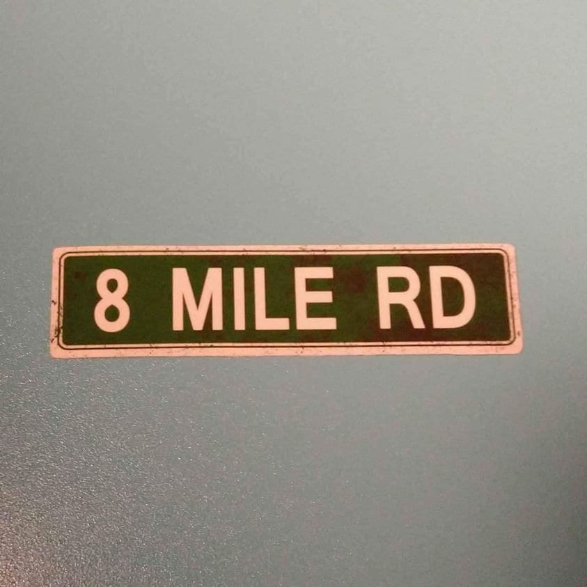8 Mile Road Eminem Green Sign 5" Vinyl Sticker - Etsy