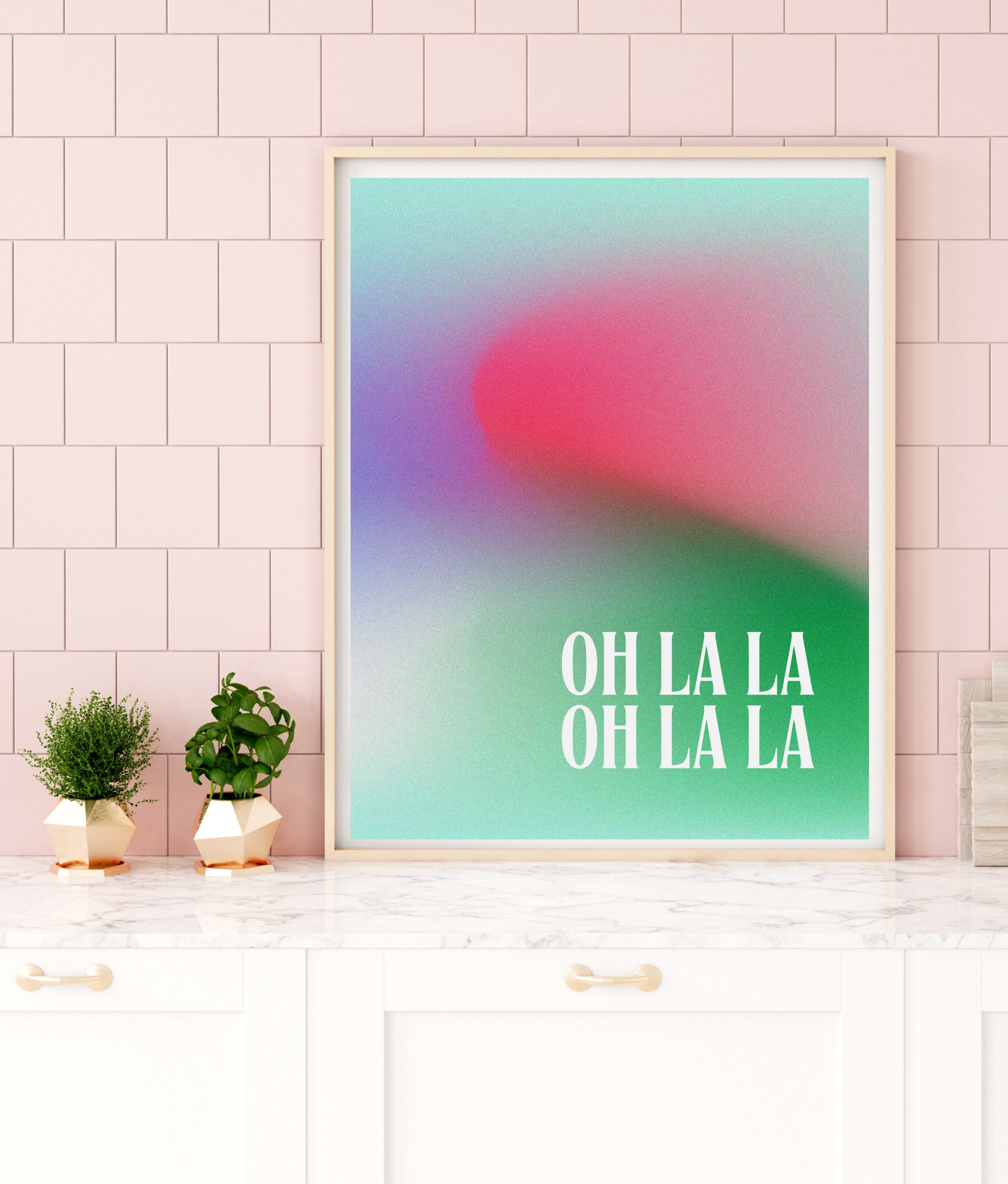 Oh La La Print French Poster France Travel Gift Gradient Poster Digital ...