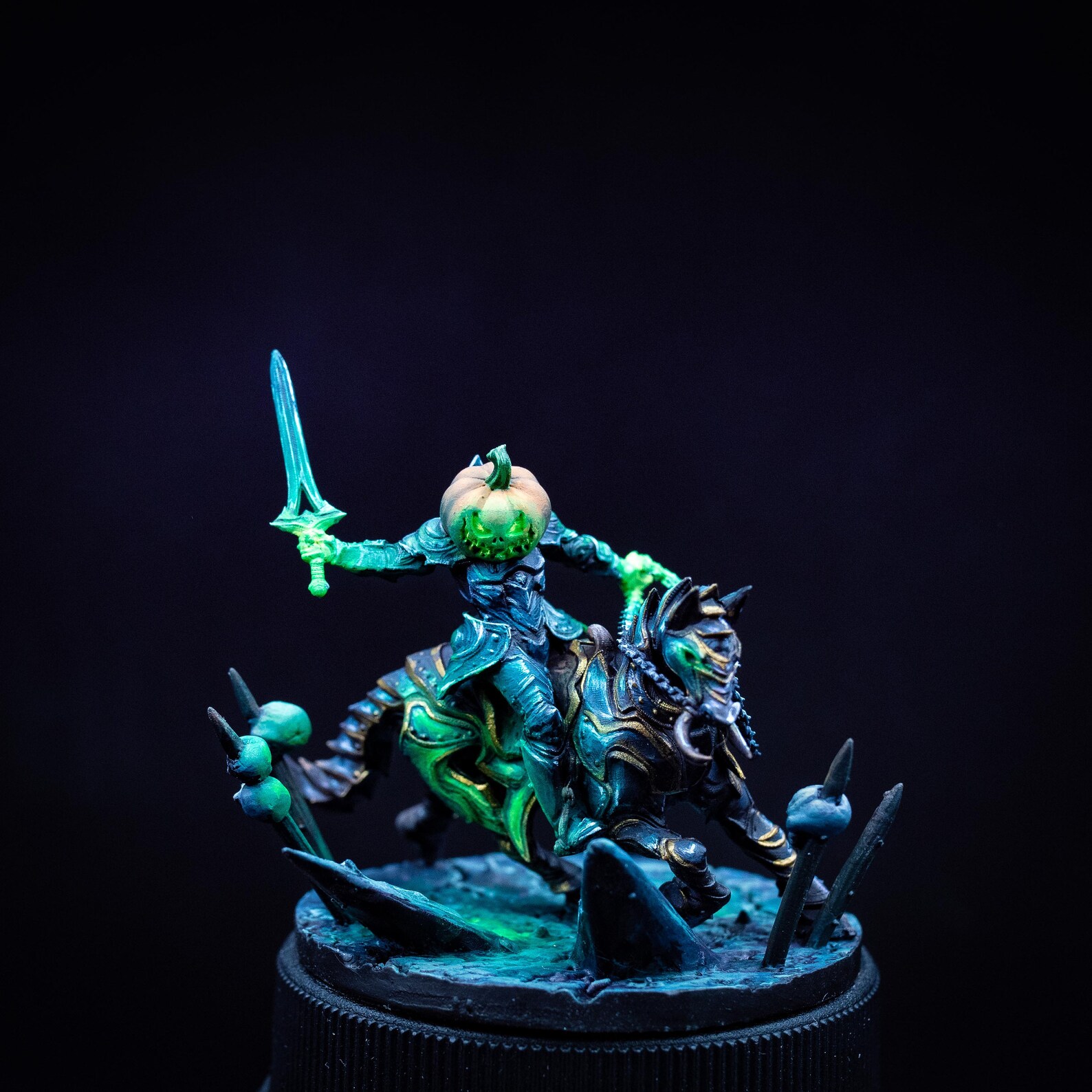Pumpkin of the Watch, Pumpkin Rider 45mm Base D&D Pathfinder Fantasy 3D ...