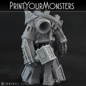 Medieval Golem Wizard Tower Golem D&D Pathfinder Fantasy 3D Printed ...
