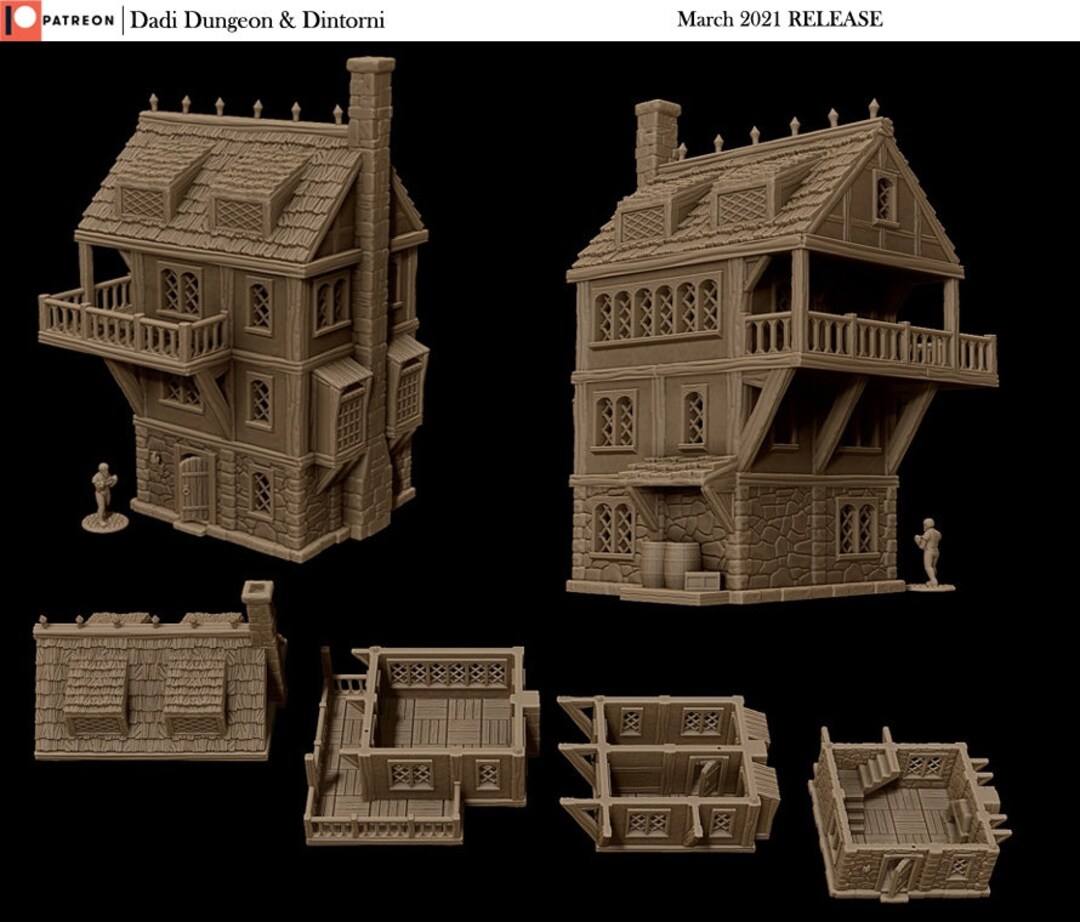 Merchant House Terrain D&D Pathfinder Tabletop - Etsy