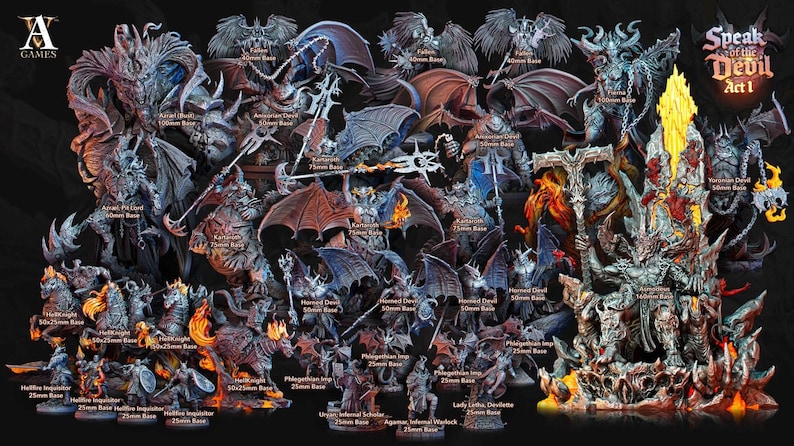 Fierna D&D Pathfinder Fantasy 3D Printed Resin Archvillian - Etsy