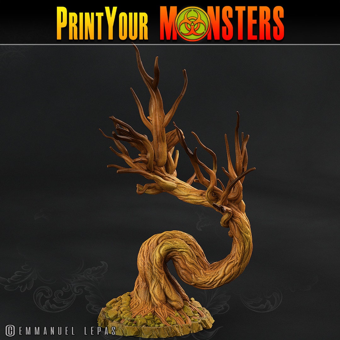 Dark Warped Scarry Trees 50mm Base D&D Pathfinder Fantasy Forest Tree ...