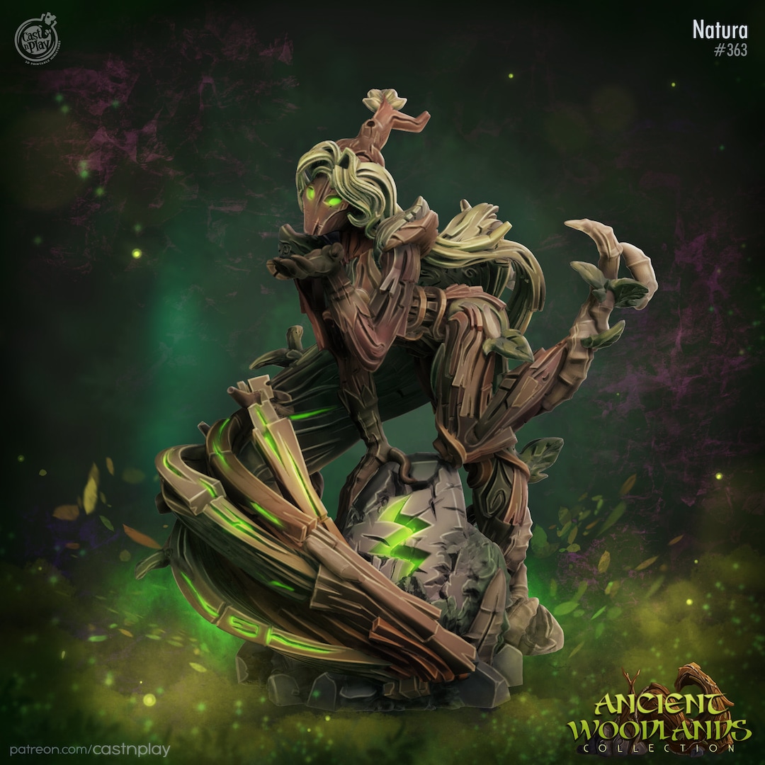 Natura D&D Pathfinder Fantasy 3D Printed Resin Dryad/ Leshy Miniature ...