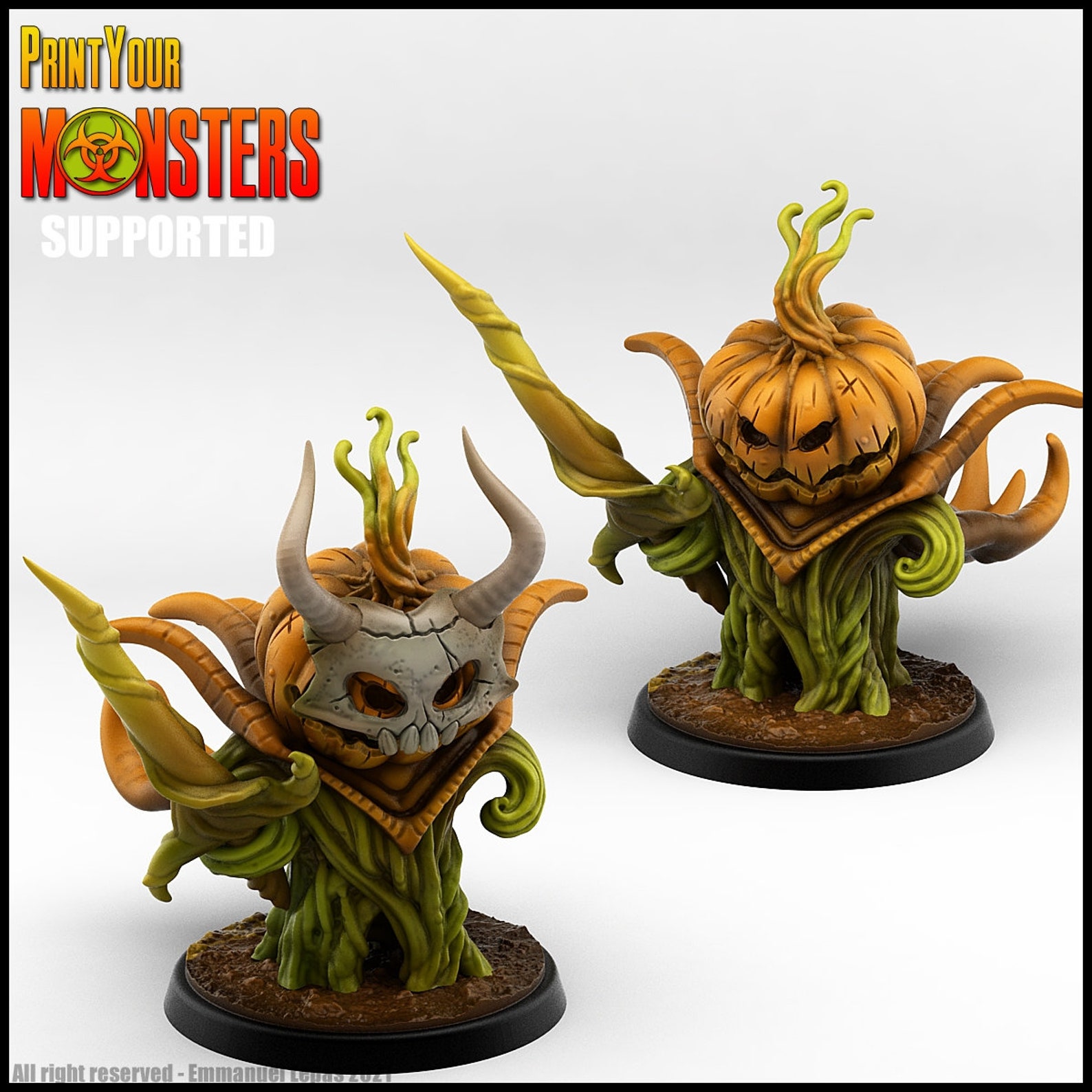 Pumpkin Set D&D Pathfinder Fantasy 3D Printed Resin Miniature - Etsy