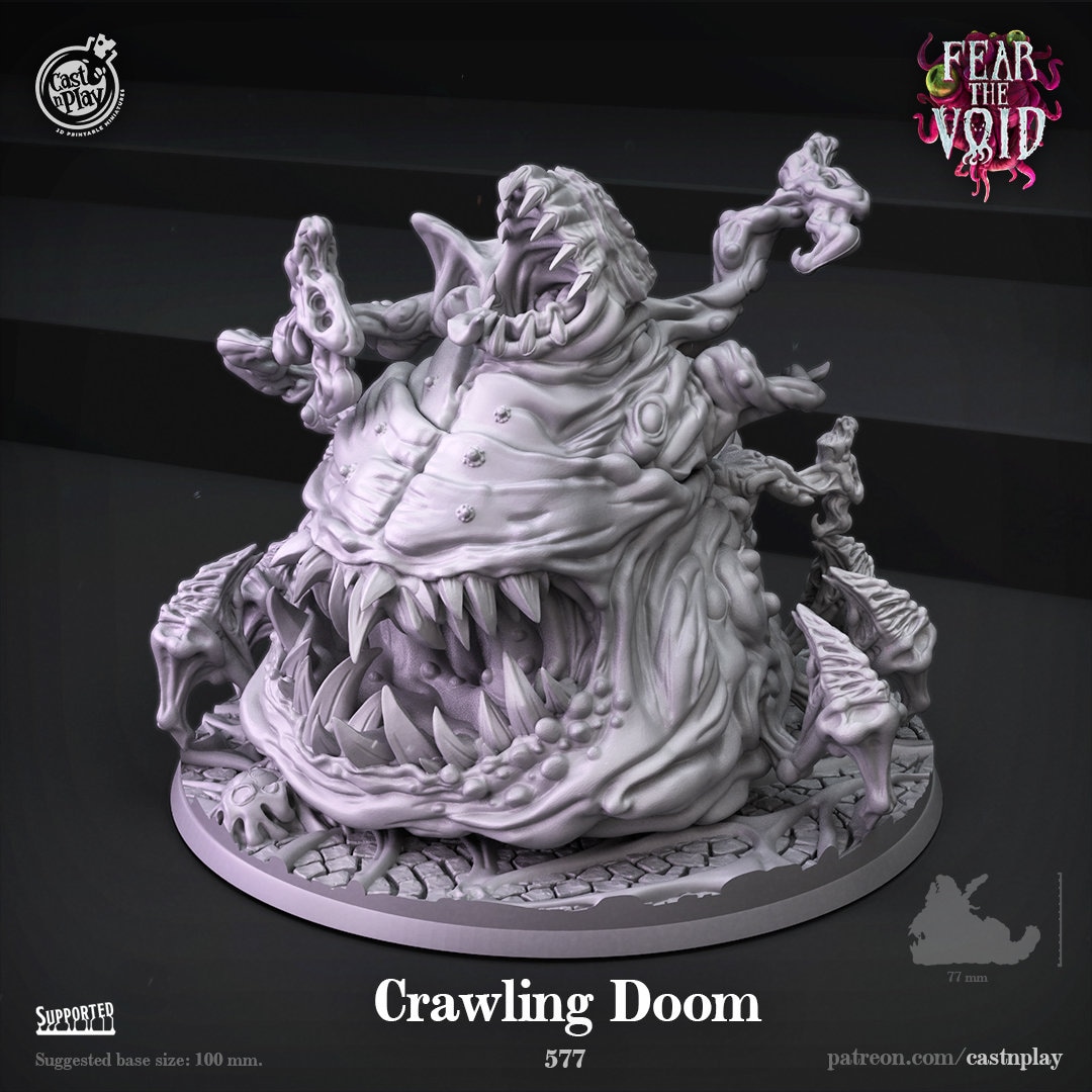 Crawling Doom 100mm Bases Monstrosities Aberration Horror D&D ...