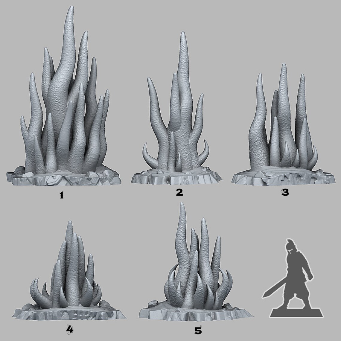 Poisonous Feeler Cactus Plant D&D Pathfinder Fantasy 3D Printed Resin ...