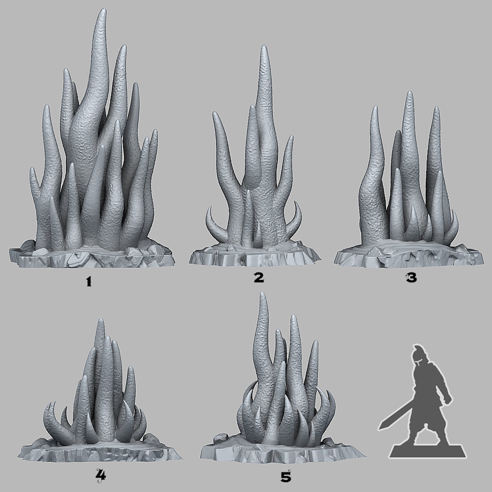 Poisonous Feeler Cactus Plant D&D Pathfinder Fantasy 3D Printed Resin ...