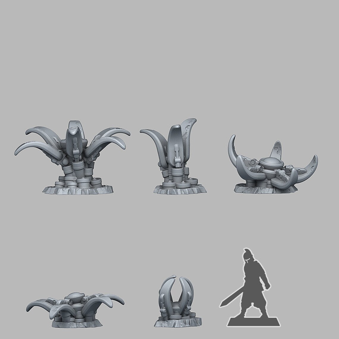 Robotic Flowers D&D Pathfinder Fantasy 3D Printed Resin Miniature ...