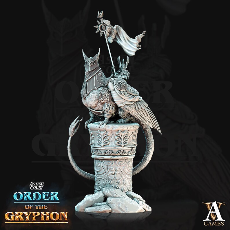 Griphon Rider D&D Pathfinder Fantasy 3D Printed Resin Miniature - Etsy