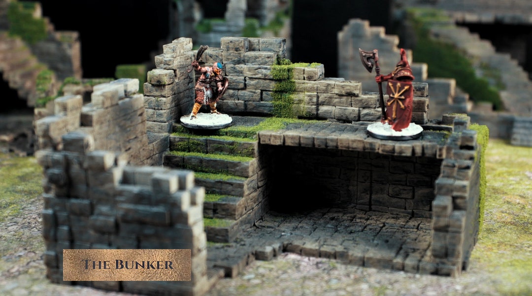Ruins the Bunker Building Terrain D&D Pathfinder RPG Tabletop Tabletop ...