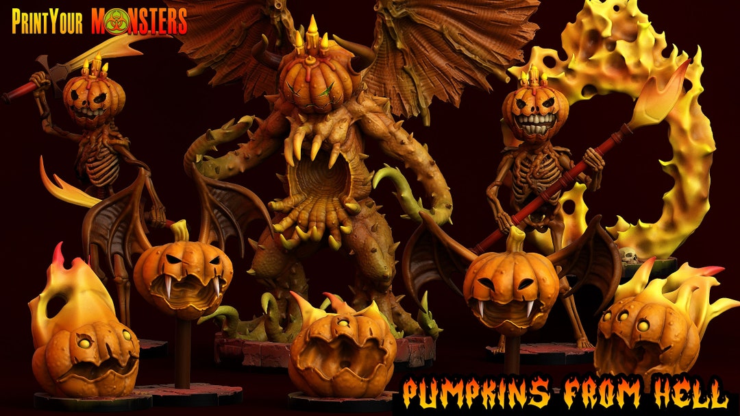 Pumpkins From Hell, Monsters Halloween D&D Pathfinder Fantasy 3D ...