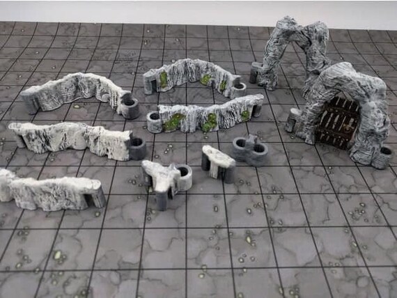 Wall Pack 60 Pc. Dungeon Sticks Dry Cavern Set D&D Pathfinder - Etsy