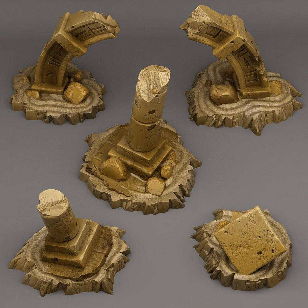 Gate Ruins D&D Pathfinder Fantasy 3D Printed Resin Miniature Designed ...