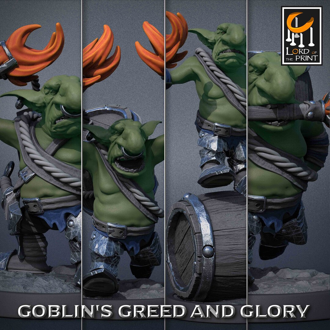 Goblin Sappers D&D Pathfinder Fantasy 3D Printed Resin Miniature Goblin ...