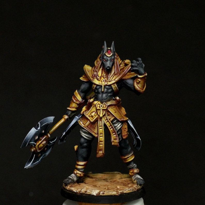 Jackal Warriors Egyptian Anubis D&D Pathfinder Fantasy 3D Printed Resin ...