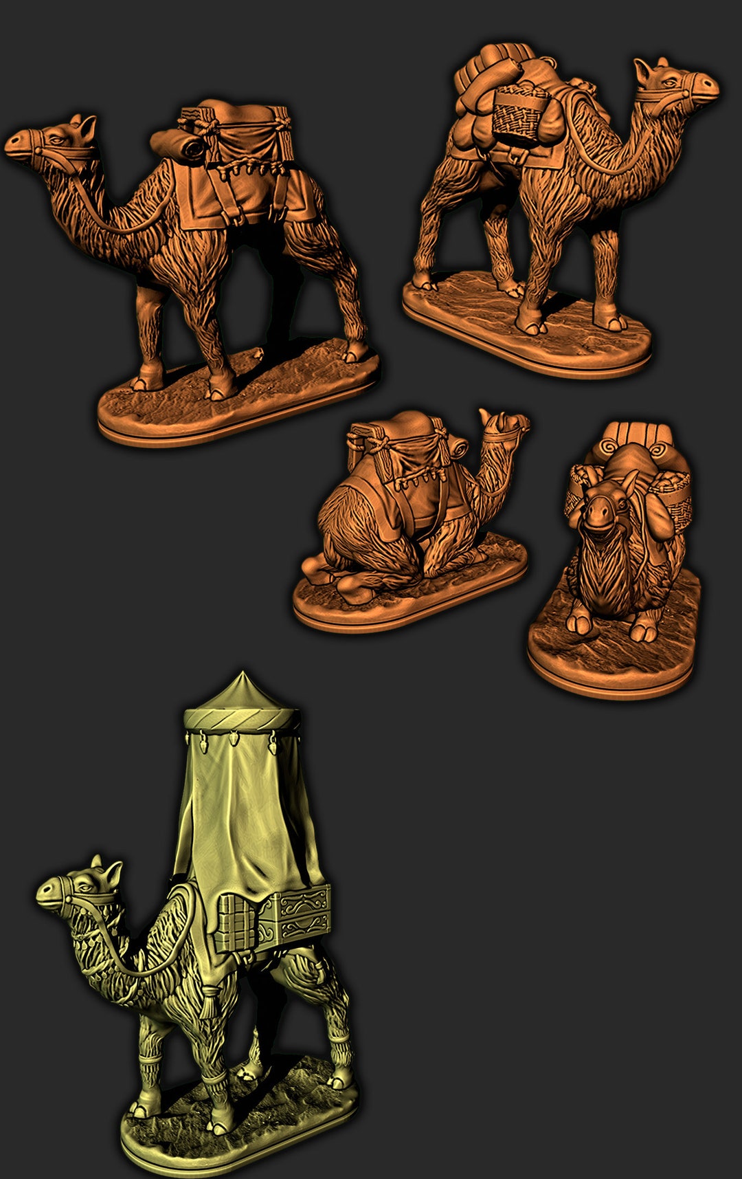 Camel 3D Printed Pathfinder D&D Dnd Empire of Scorching Sands - Etsy