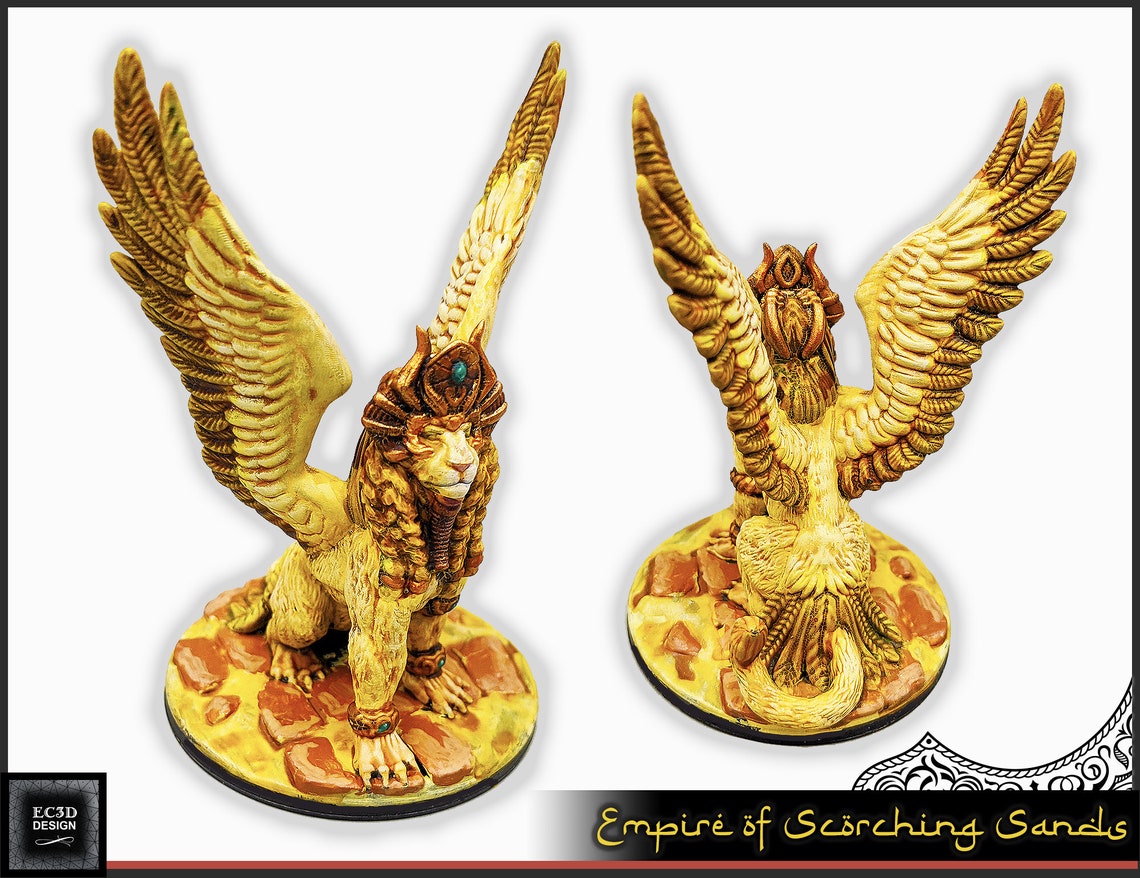 D&D Pathfinder Sphinx Miniature 3D Printed - Etsy