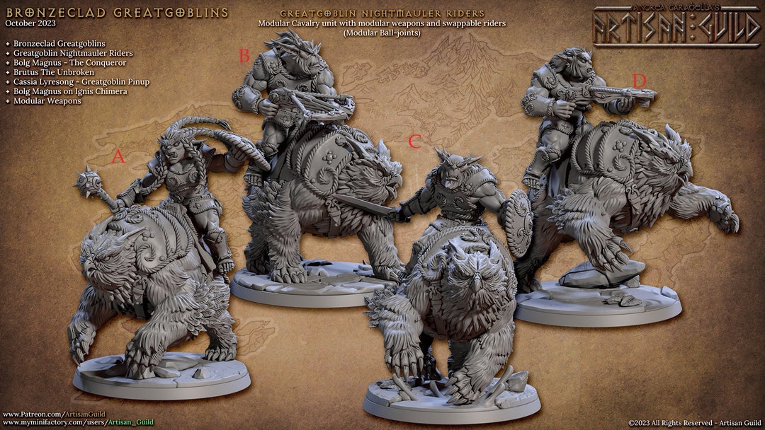 Hobgoblin Owlbear Mounted Riders Player Characters Great Goblins 8 ...