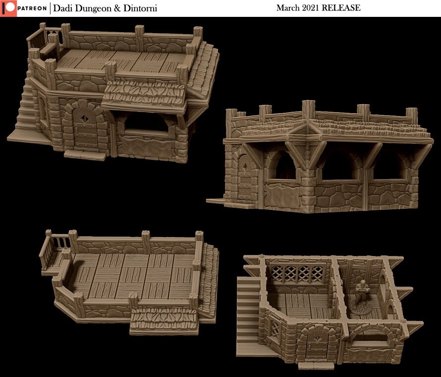 Merchant Shop A Terrain D&D Pathfinder Tabletop RPG | Etsy