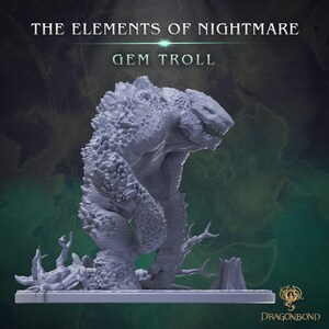 Gem Troll 50mm Base D&D Pathfinder Fantasy 3D Printed Resin - Etsy