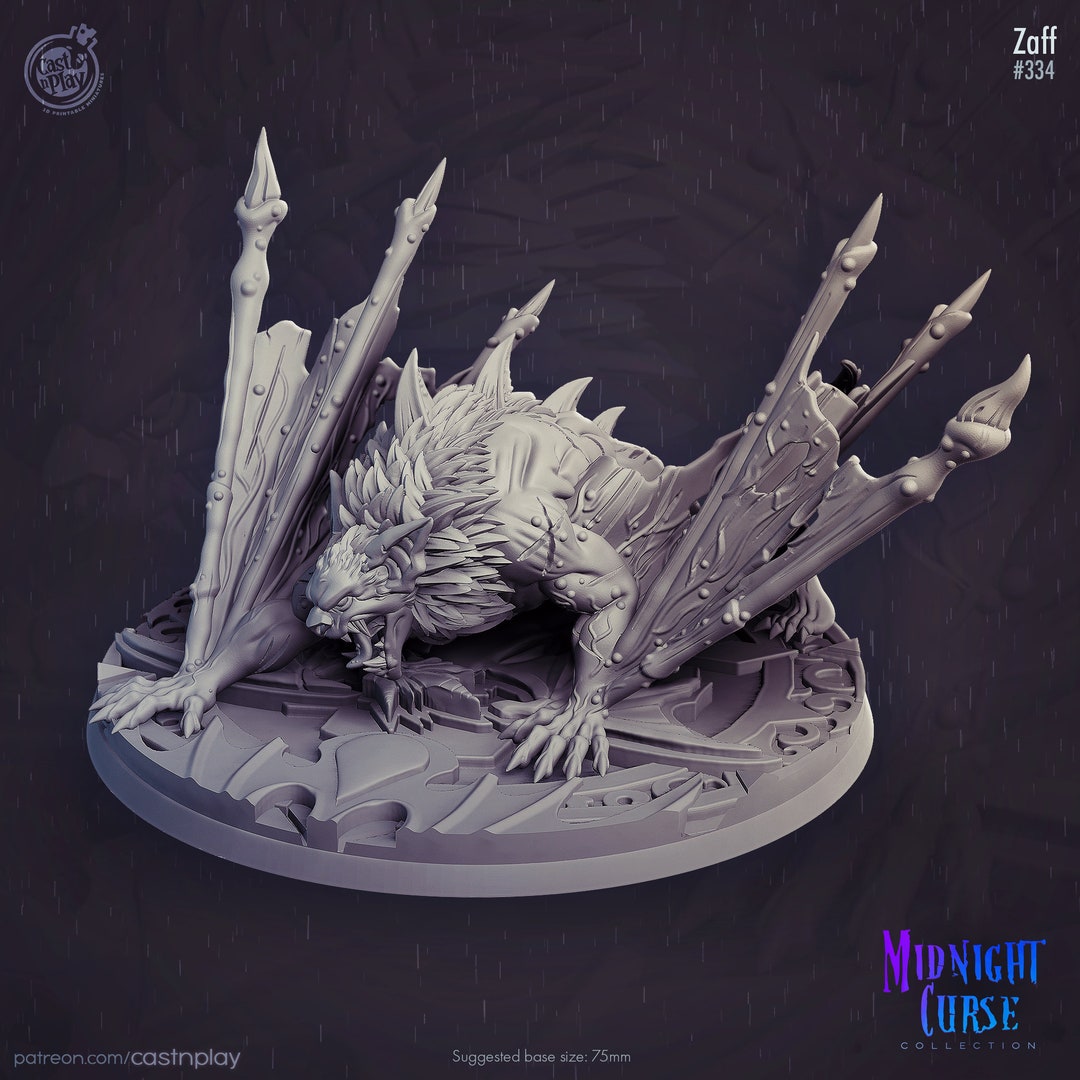 Zaff, Vampire Bat D&D Pathfinder Fantasy 3D Printed Resin Miniature - Etsy