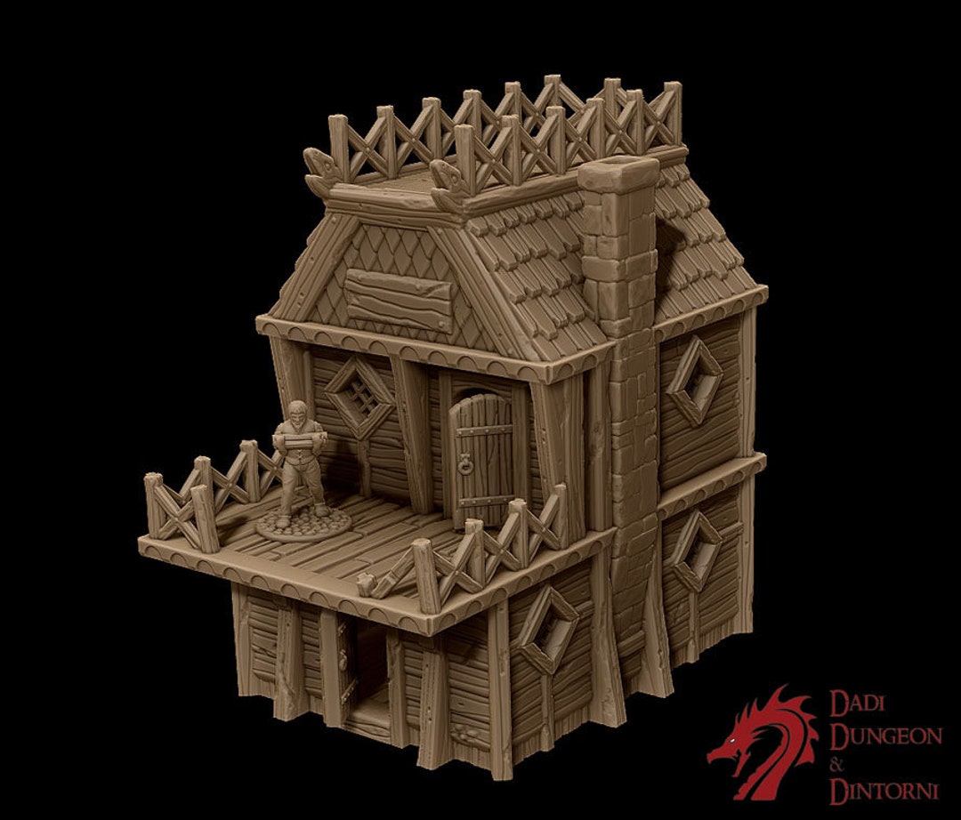 Silver Lake Small Commoner House Lake Town Building Terrain D&D ...