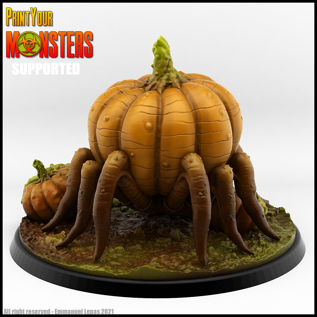 Pumpkin and Cart or Individual Figures D&D Pathfinder Fantasy 3D ...