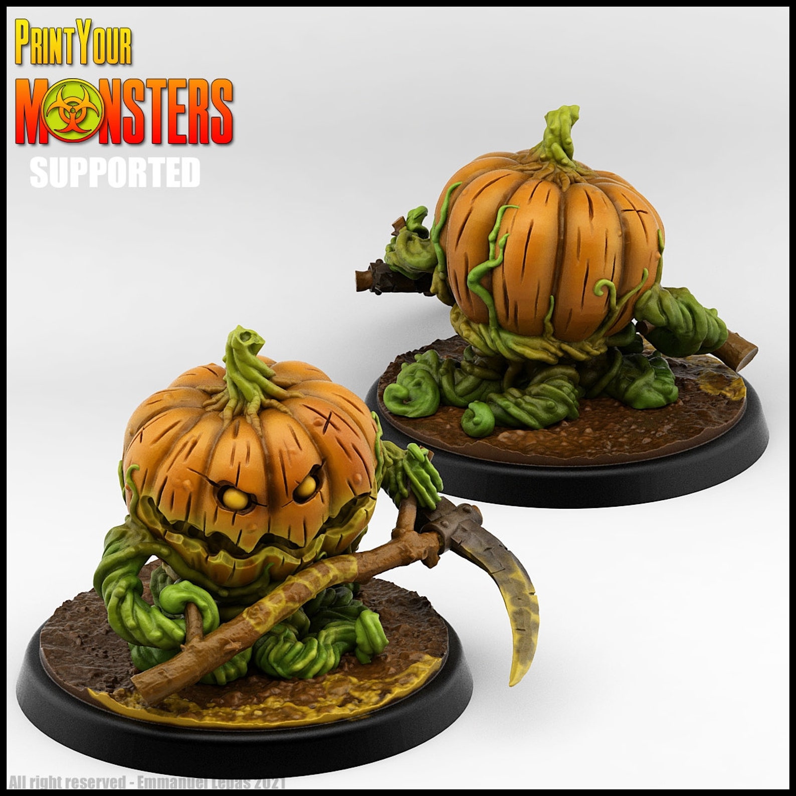 Pumpkin Set D&D Pathfinder Fantasy 3D Printed Resin Miniature - Etsy