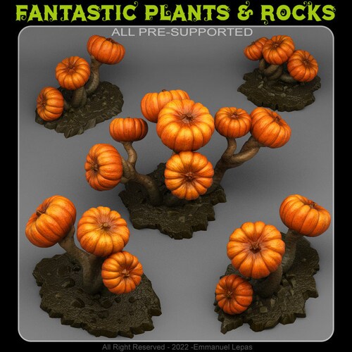 Pumpkin Set D&D Pathfinder Fantasy 3D Printed Resin Miniature - Etsy