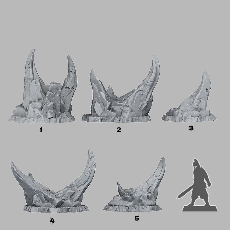 Hell Stones D&D Pathfinder Fantasy 3D Printed Resin Miniature Designed ...