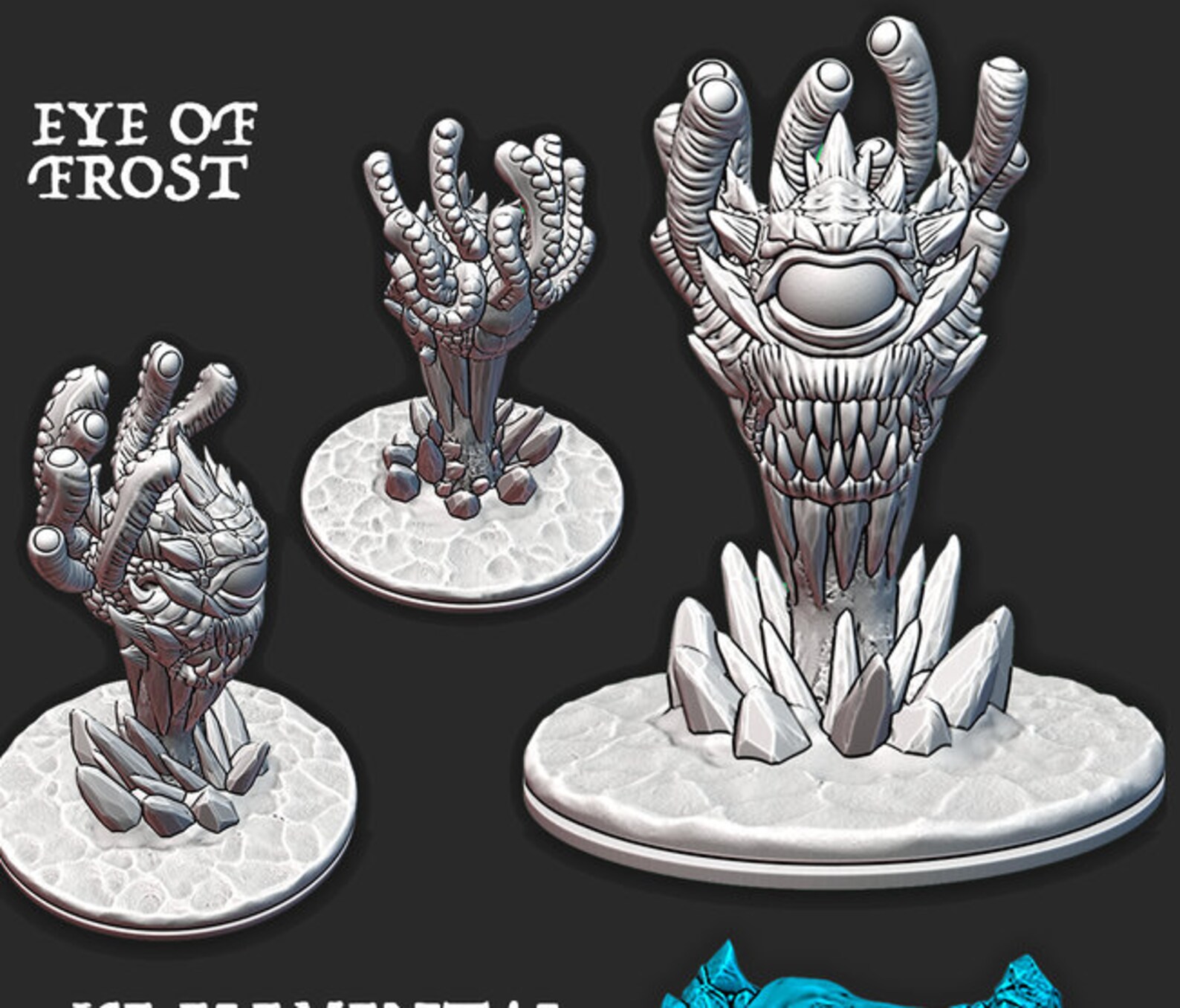 Eye of Frost/ Ice Beholder 3D Printed D&D Pathfinder Table Top - Etsy