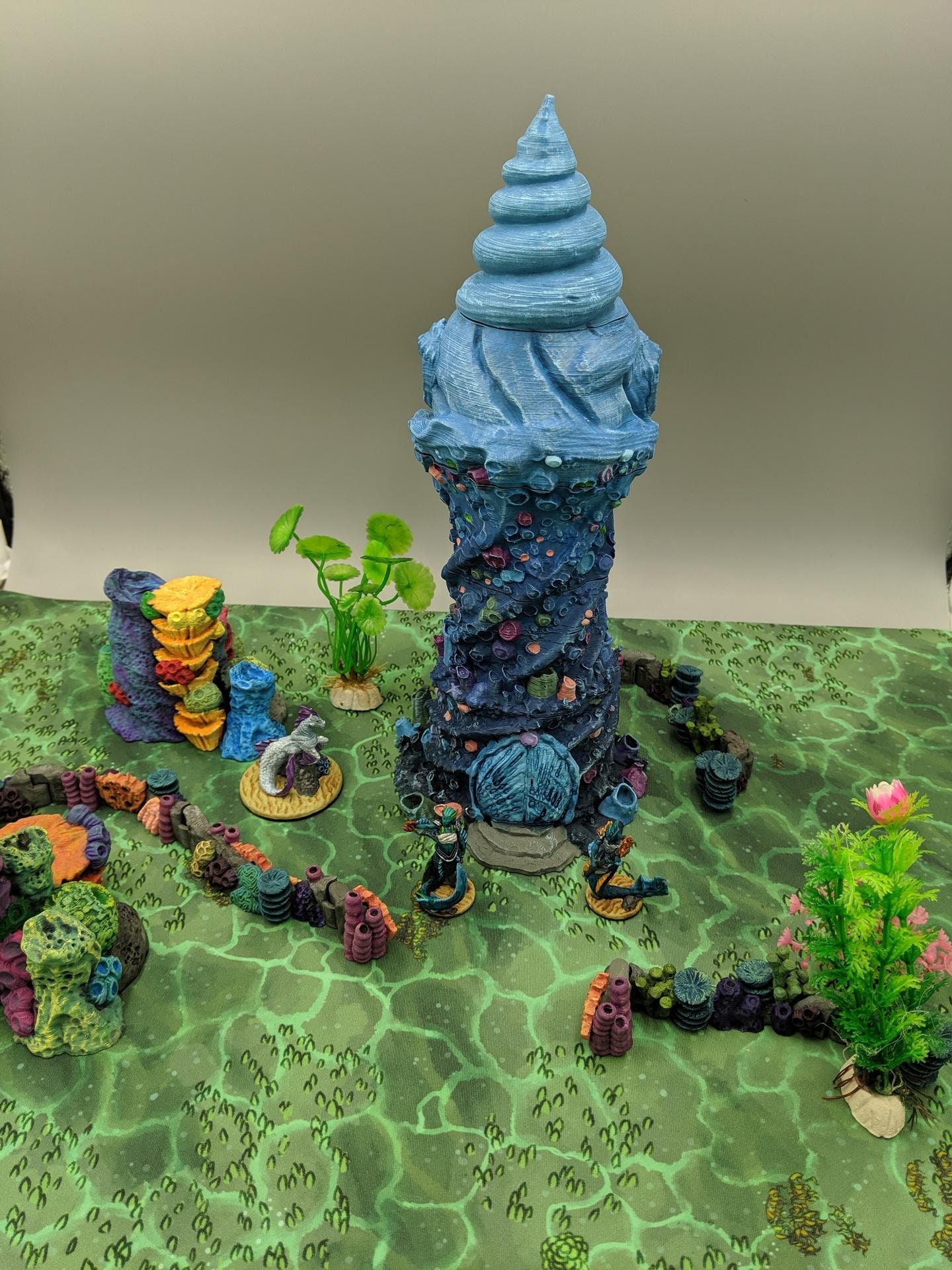 Coral Tower Building Terrain D&D Pathfinder | Etsy